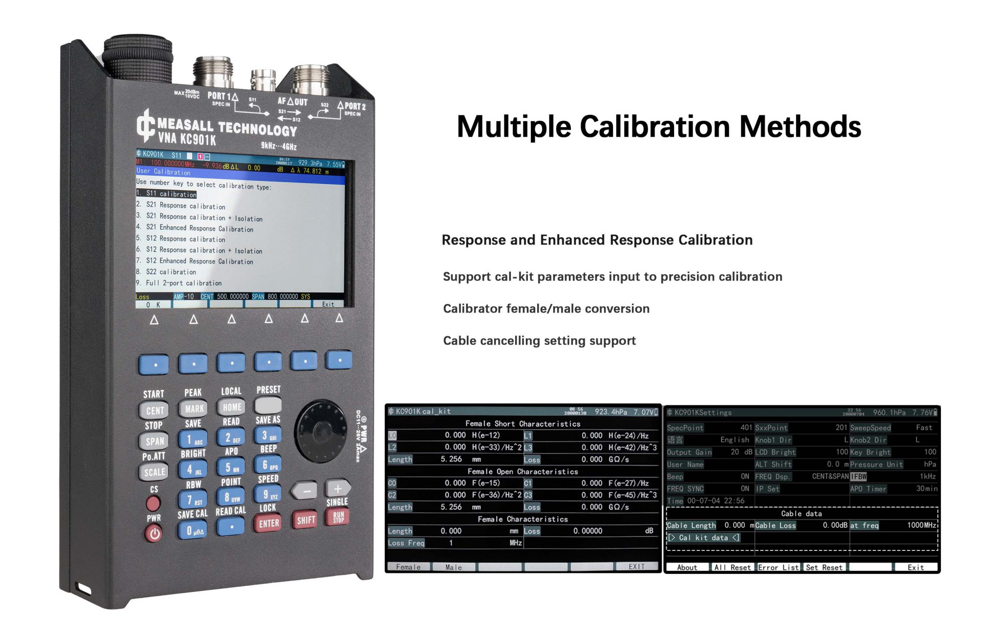 MEASALL Dual Ports Handheld Network Analyzer KC901K 5kHz-4GHz | DEEPACE