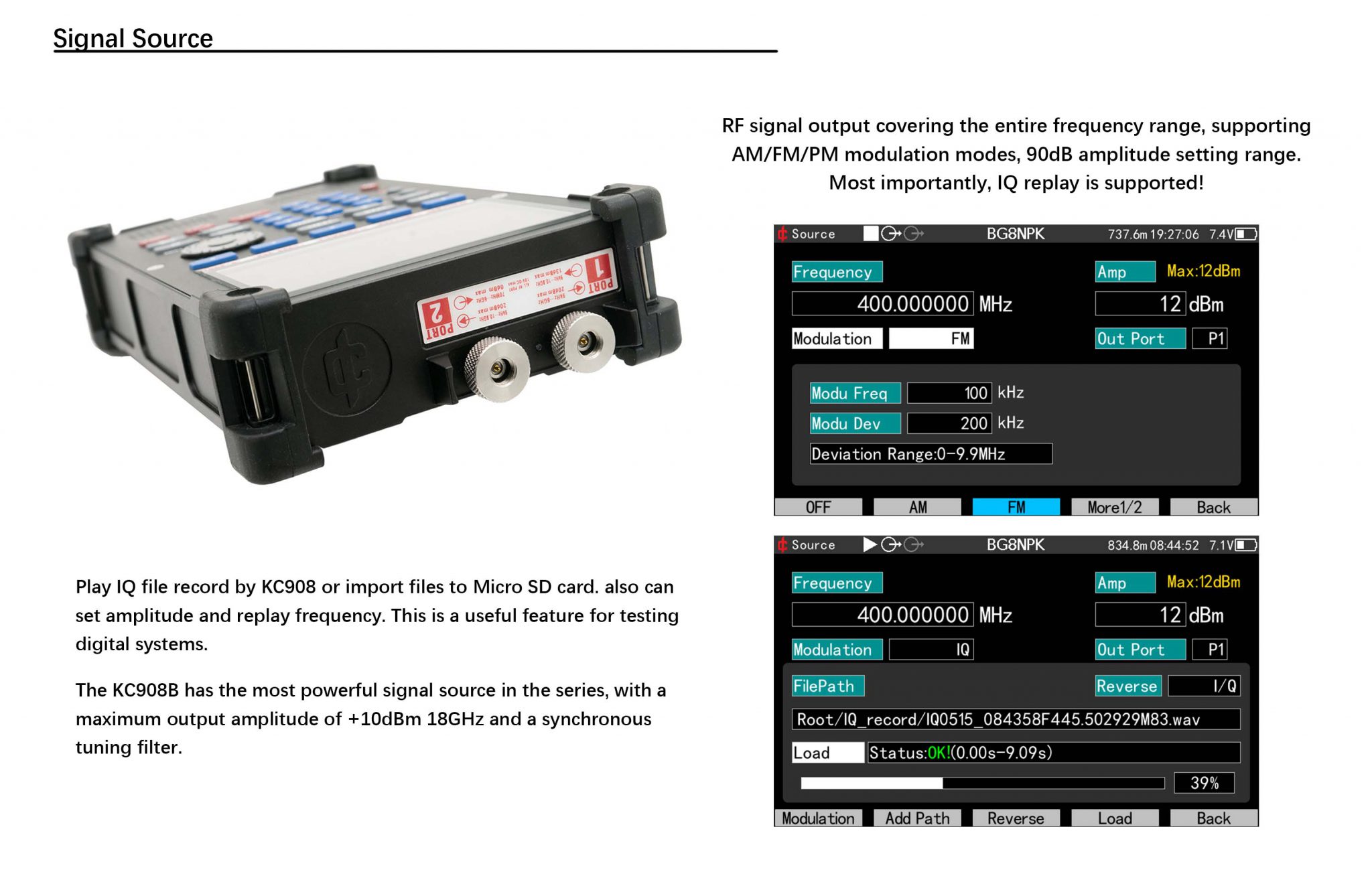 MEASALL Digital Receiver Real-time Spectrum Analyzer KC908U/V Up to 6G ...